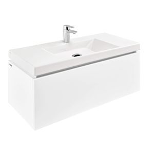 Wall-hung washbasin cabinet - View : 63021 series - Sanindusa - MDF ...