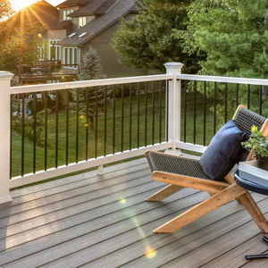 Glass railing - Signature® - Trex Inc. - aluminum / with panels / with bars