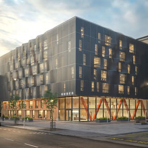 Steel facade system - FACID AC - Schüco - textile / aluminium / solar ...