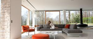 Modular sofa - NUVOLARI - Alpa Salotti - contemporary / leather / reclining