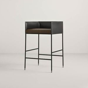 Contemporary bar chair - Bella B - Frag - indoor / fabric / leather
