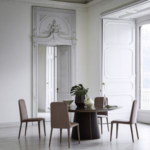 Contemporary chair - Mea HC - Frag - indoor / fabric / leather