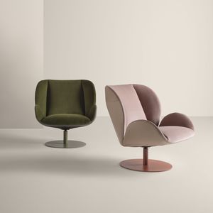 Contemporary armchair - HETA - Frag - leather / beech / with headrest