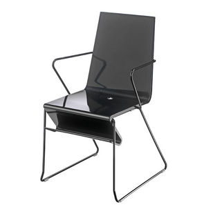 Contemporary chair - CLAIRE 5R - Gaber - chromed metal / star base / on ...