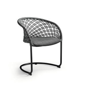 Contemporary chair - Bolle P M TS - MIDJ - outdoor / fabric / leather