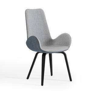 Contemporary chair - Bolle P M TS - MIDJ - outdoor / fabric / leather