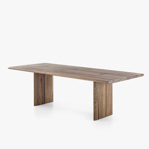 Contemporary table - REWOOD FULL - RIVA 1920 - solid wood / solid wood ...