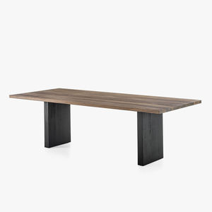 Contemporary table - PALMA - RIVA 1920 - solid wood / solid wood base / rectangular