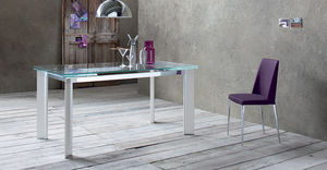 Contemporary table - IKARUS - Sedit - glass / rectangular / extending