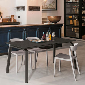 Contemporary dining table - ECLIPSE GLASS - Target POINT - glass / polyurethane base / rectangular