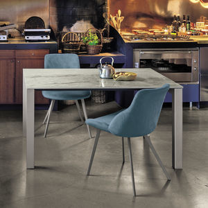 Contemporary dining table - ECLIPSE GLASS - Target Point - glass / polyurethane base / rectangular