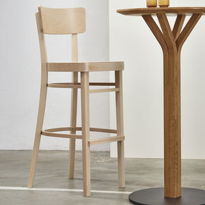 Contemporary bar chair - Moritz - TON a.s. - indoor / fabric / leather