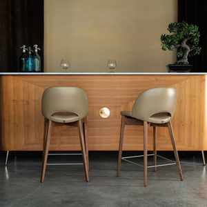 Contemporary bar chair - MALVA - Tonin Casa - indoor / leather / fabric