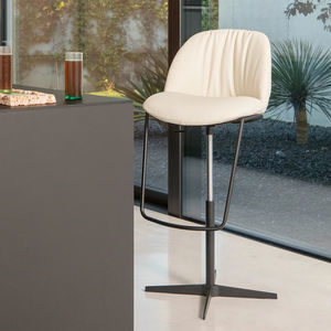 Contemporary bar chair - MALVA - Tonin Casa - indoor / leather / fabric