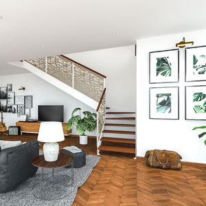 Half-turn staircase - LERICI MINI F1 - ITALIAN FASHION STAIRS - wooden ...