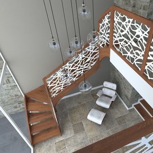 Half-turn staircase - LERICI MINI F1 - ITALIAN FASHION STAIRS - wooden ...