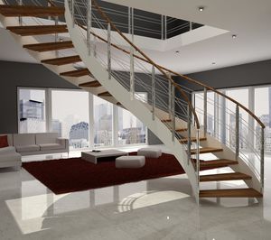 Half-turn staircase - LERICI MINI F1 - ITALIAN FASHION STAIRS - wooden ...