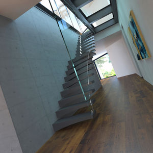 Half-turn staircase - LERICI MINI F1 - ITALIAN FASHION STAIRS - wooden ...