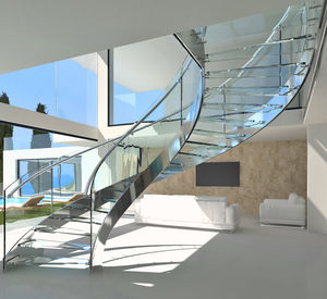 Half-turn staircase - LERICI MINI F1 - ITALIAN FASHION STAIRS - wooden ...