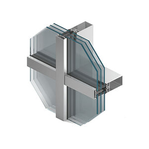 Stick system curtain wall - MB-SR50 EI - Aluprof S.A - aluminum and glass