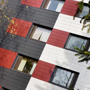Ventilated facade cladding - WAVY AQUA - FAVETON - panel / ceramic ...