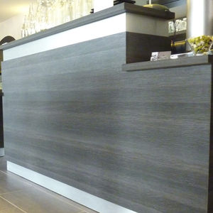 Wooden reception desk - AG018 - POITOUX - laminate / melamine / for bar