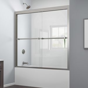 Swing bath screen - AQUA EXTENDER - DreamLine - fixed / tempered glass ...