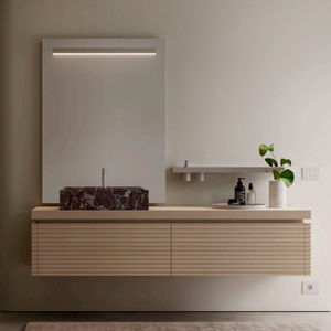 Wall-hung washbasin cabinet - DOLCEVITA 1 - IDEAGROUP - wooden / marble ...