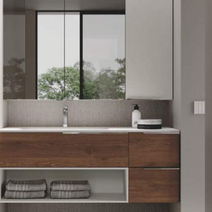 Wall-hung washbasin cabinet - MY TIME 09 - IDEAGROUP - wooden ...
