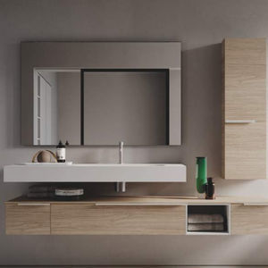 Wall-hung washbasin cabinet - MY TIME 09 - IDEAGROUP - wooden ...