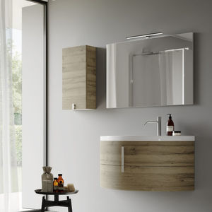 Wall-hung washbasin cabinet - MOON1 - IDEAGROUP - wooden / modern ...