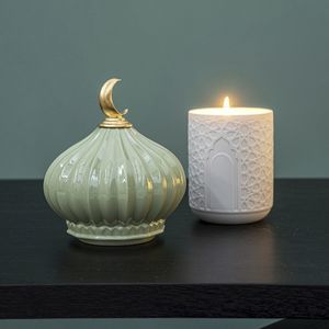 Porcelain candle holder - Goddess Lakshmi - Lladró