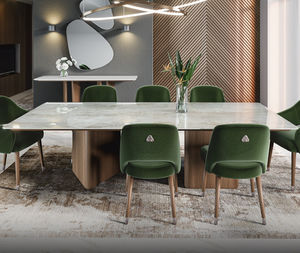 Contemporary dining table - GEM 111 - Adriana Hoyos - marble ...