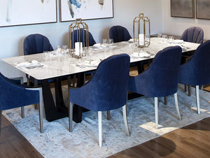 Contemporary dining table - GEM 511 - Adriana Hoyos - stone / wooden ...