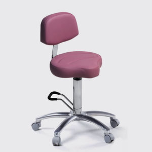 Metal base task stool - 030 - Lemi BEAUTY & SPA - on casters / upholstered / swivel