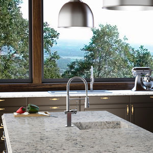 Quartz composite countertop - PERLINO - COMPAC The Surfaces Company ...
