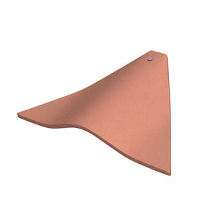 Roof ridge tile - TWO HOLE CRESTED - Marley - clay / red / smooth