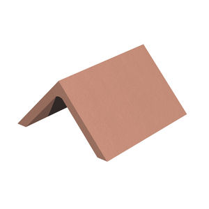 Roof ridge tile - THIRD ROUND HIP END - Marley - clay / red / brown