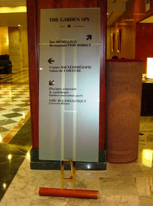 Wooden signboard - All architecture and design manufacturers