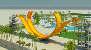 Curved slide - SPACE SHUTTLE - Polin Waterparks - for water park / tubular