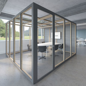 Meeting privacy office space - EVA Room 3×3 - Dynamobel - glazed / 2 ...