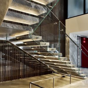 High-end staircase - NOORD-BRABANT - EeStairs - straight / quarter-turn ...