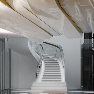 High-end staircase - NOORD-BRABANT - EeStairs - straight / quarter-turn ...