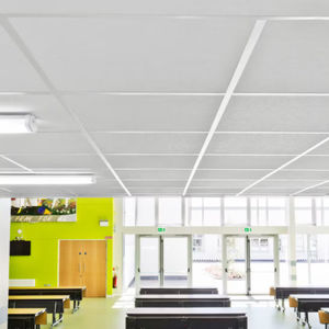 Stone wool suspended ceiling - CLEANSPACE™ AIR - ROCKFON - tile / for ...