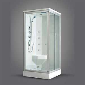 Steam shower cubicle - ARONA - Awal Bathsystem - glass / with hinged ...