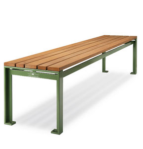 Traditional public bench - C-10 - Victor Stanley - wooden / iron / with ...