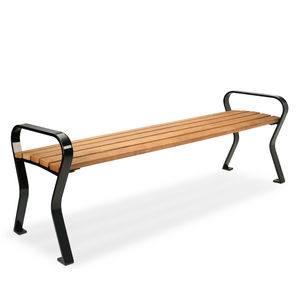 Traditional public bench - RB-28 - Victor Stanley - steel / with ...