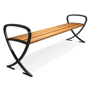 Traditional public bench - RB-28 - Victor Stanley - steel / with ...
