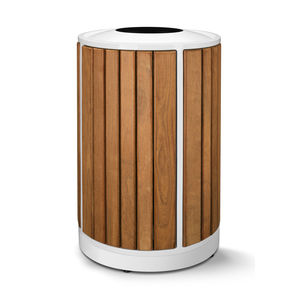 Public trash can - RB-36 - Victor Stanley - steel / with built-in ...