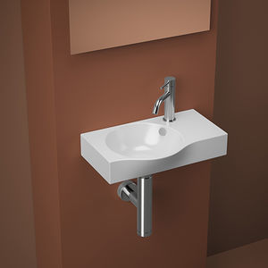 Wall-mounted hand basin - BRICK - ART CERAM - rectangular / ceramic